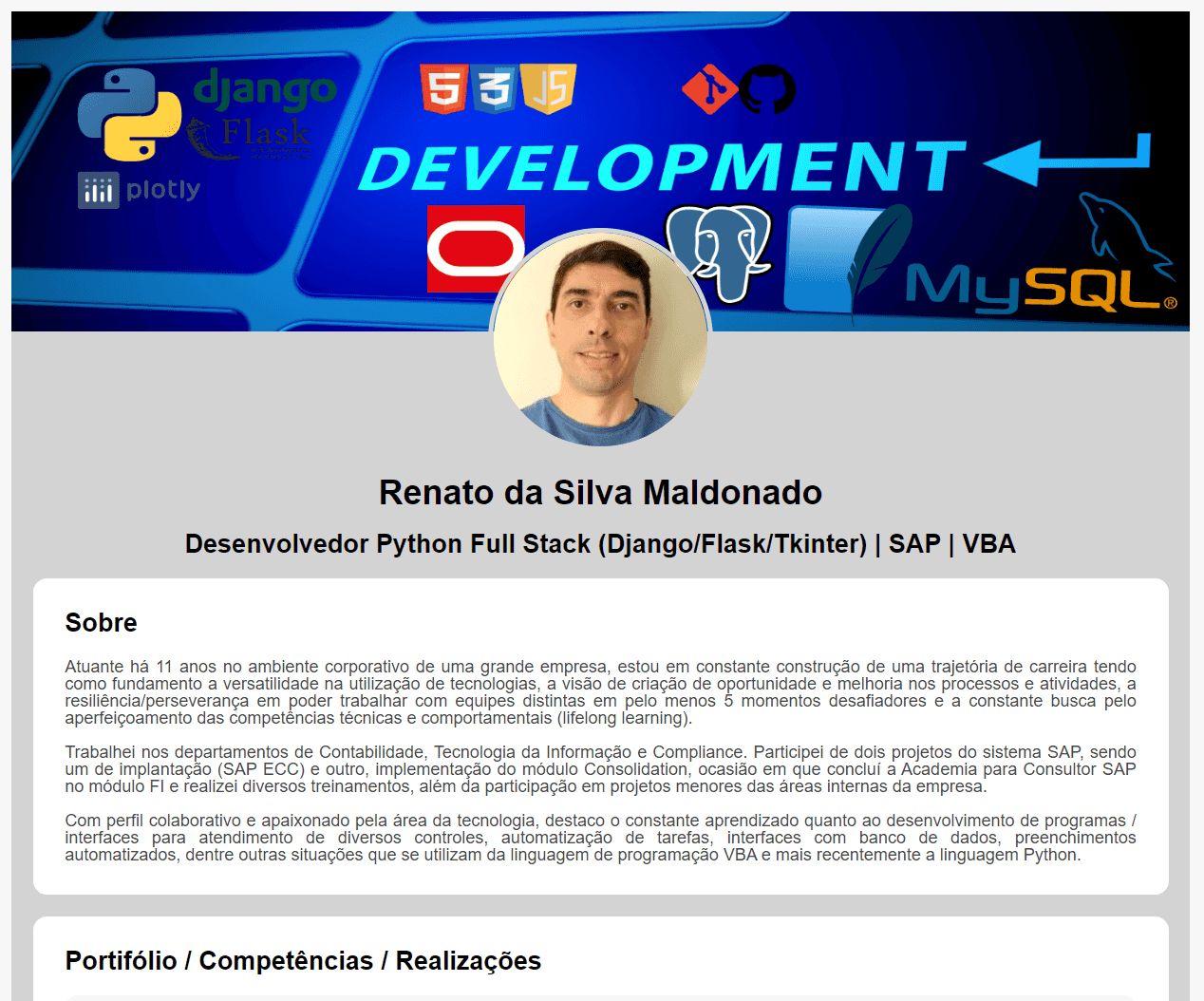 Currículo por Competência / Portfólio