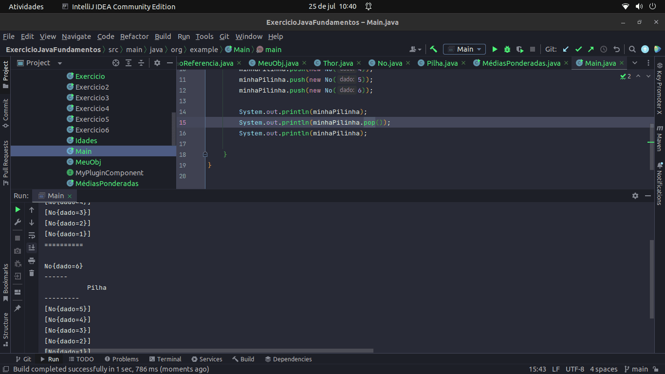 ESTRUTURA DE DADOS : PILHA