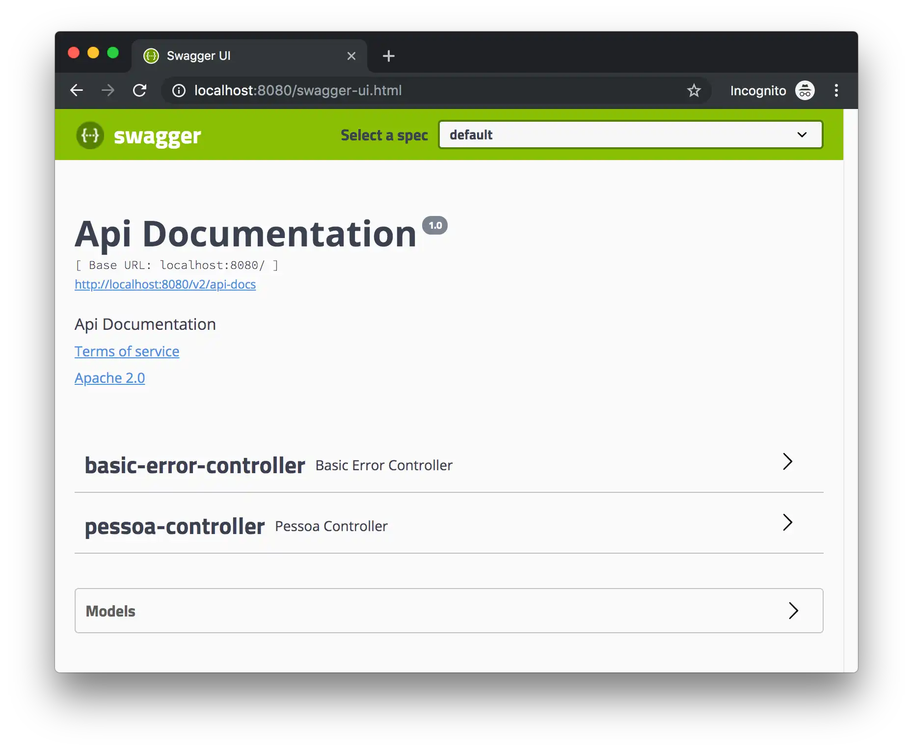 Implementação básica do Swagger em API Spring Boot