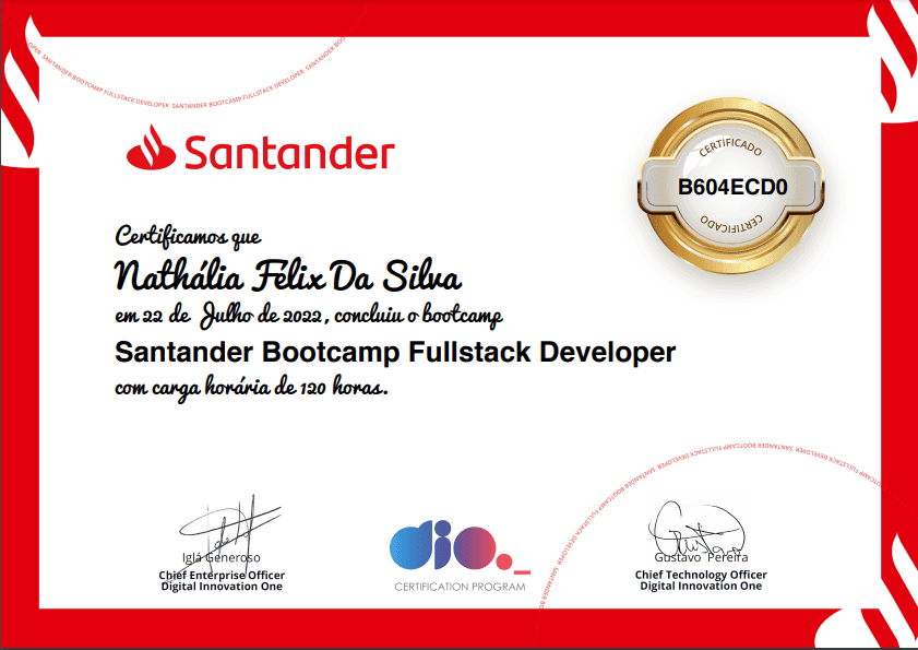 Santander Bootcamp Fullstack Developer