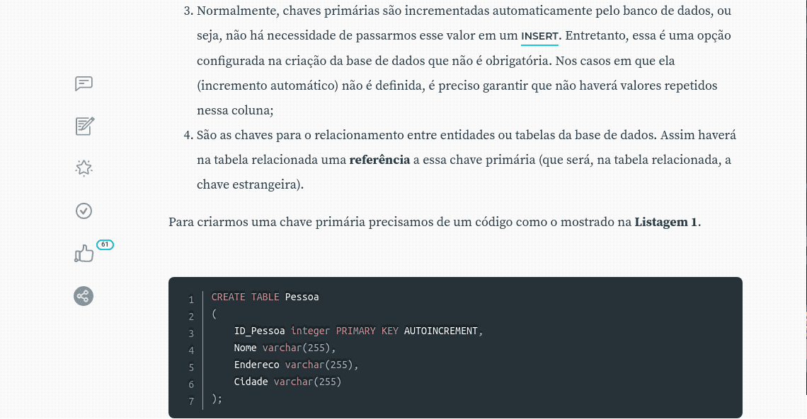 Artigo Invista em você! SQL: Aprenda a utilizar a chave primária e a chave estrangeira