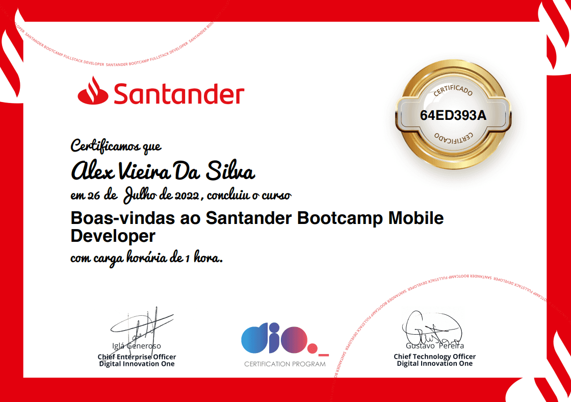 Boas-vindas ao Santander Bootcamp Mobile Developer