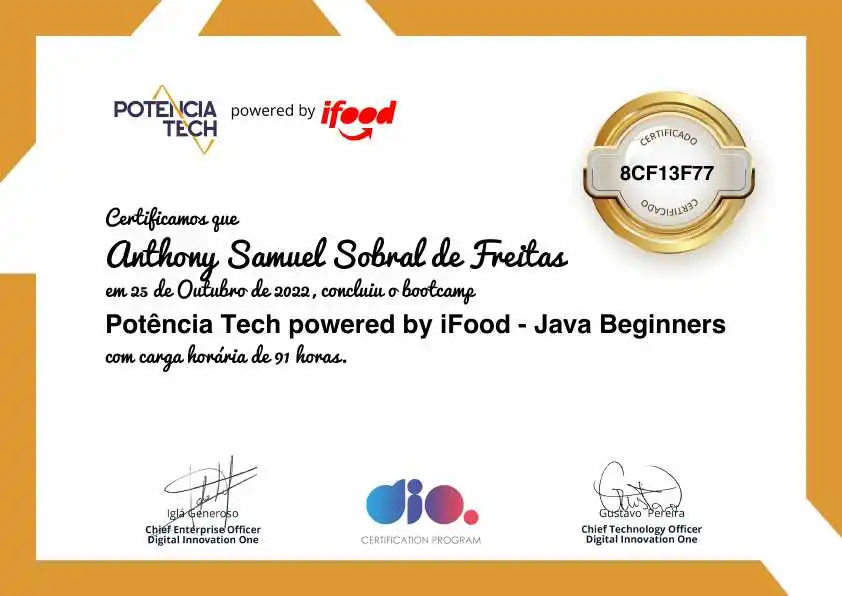 GitHub - sammyfreitas/DIO_PotenciaTechIfood: Repositório para BootCamp Potência Tech powered by ...